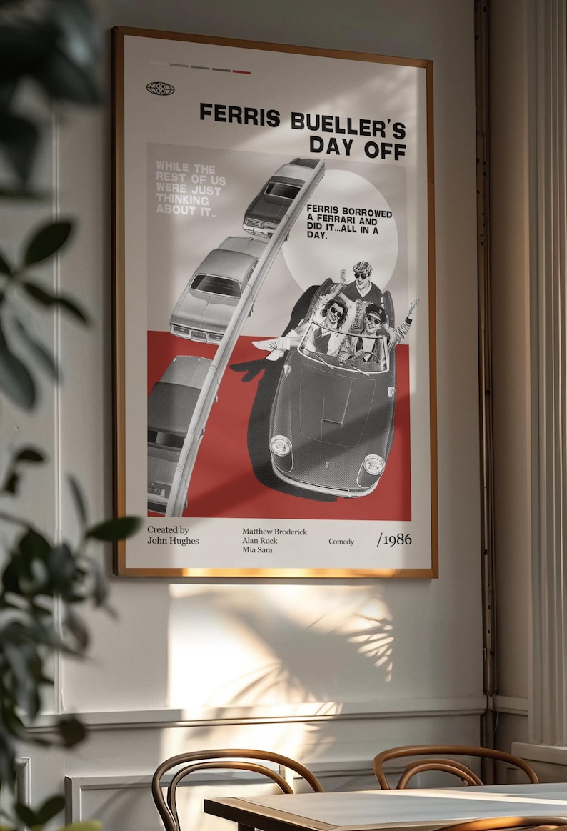 Ferris Bueller's Day off Vintage Movie Poster, Matthew Broderick, Alan ...