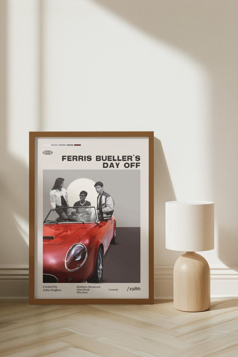 Ferris Bueller's Day off Vintage Movie Poster, Matthew Broderick, Alan ...