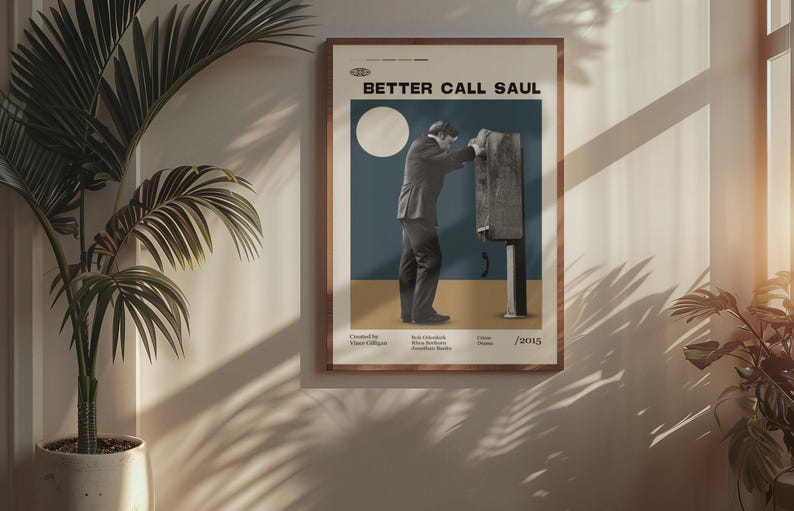 Better Call Saul Movie Poster, Vintage Tv Show Poster, Minimalist Art ...