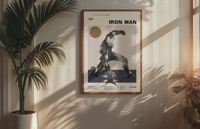Iron Man 2008 Movie Poster, Jon Favreau Movie, Robert Downey Jr ...
