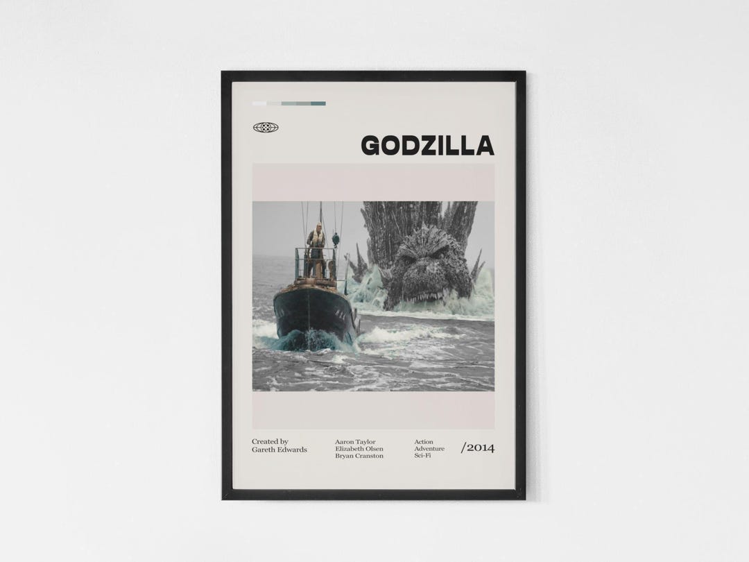 Godzilla Movie Poster, Gareth Edwards, Vintage Tv Show Poster ...