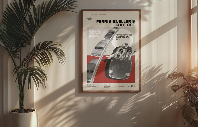 Ferris Bueller's Day off Vintage Movie Poster, Matthew Broderick, Alan ...