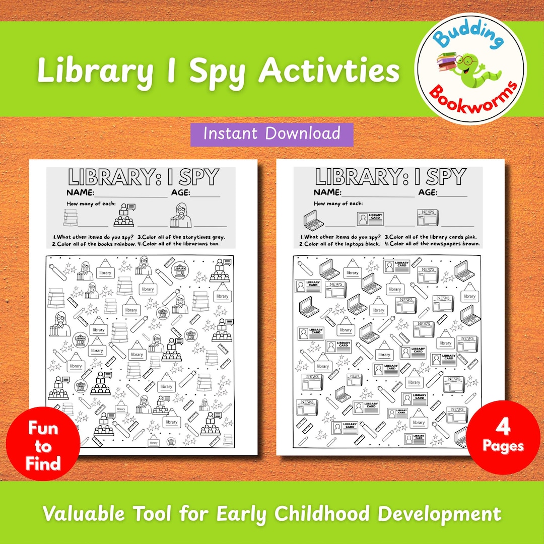 I Spy Library I Spy Game for Kids I Spy Afterschool Activity Seek and ...