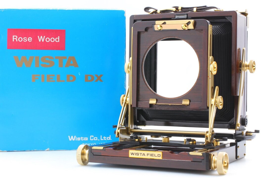 Nos [top Mint] Wista Field 45 Dx Rose Wood 4X5 Film Camera From Japan ...