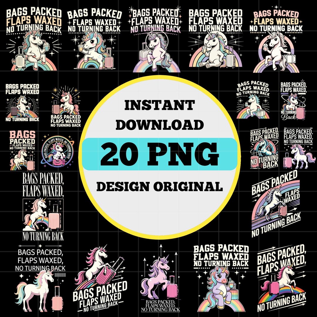20 Bags Packed Flaps Waxed PNG Design, Funny Girls Trip Quote PNG ...
