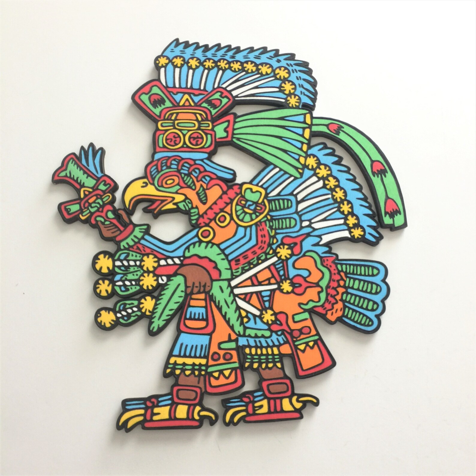 Aztec Eagle Feathered Bird Wall Art - Etsy