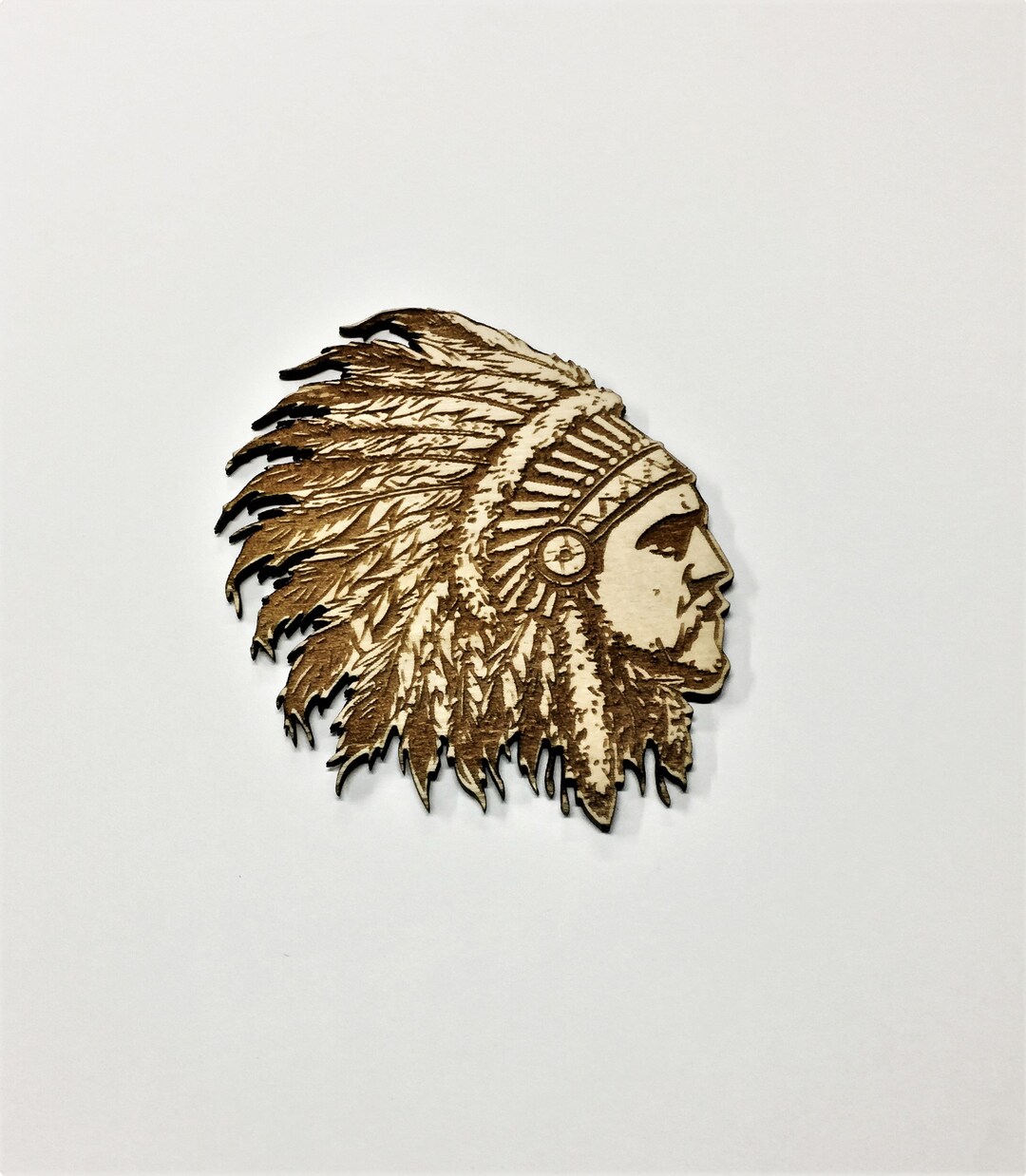 Feathered Indian Pin, Magnet - Etsy
