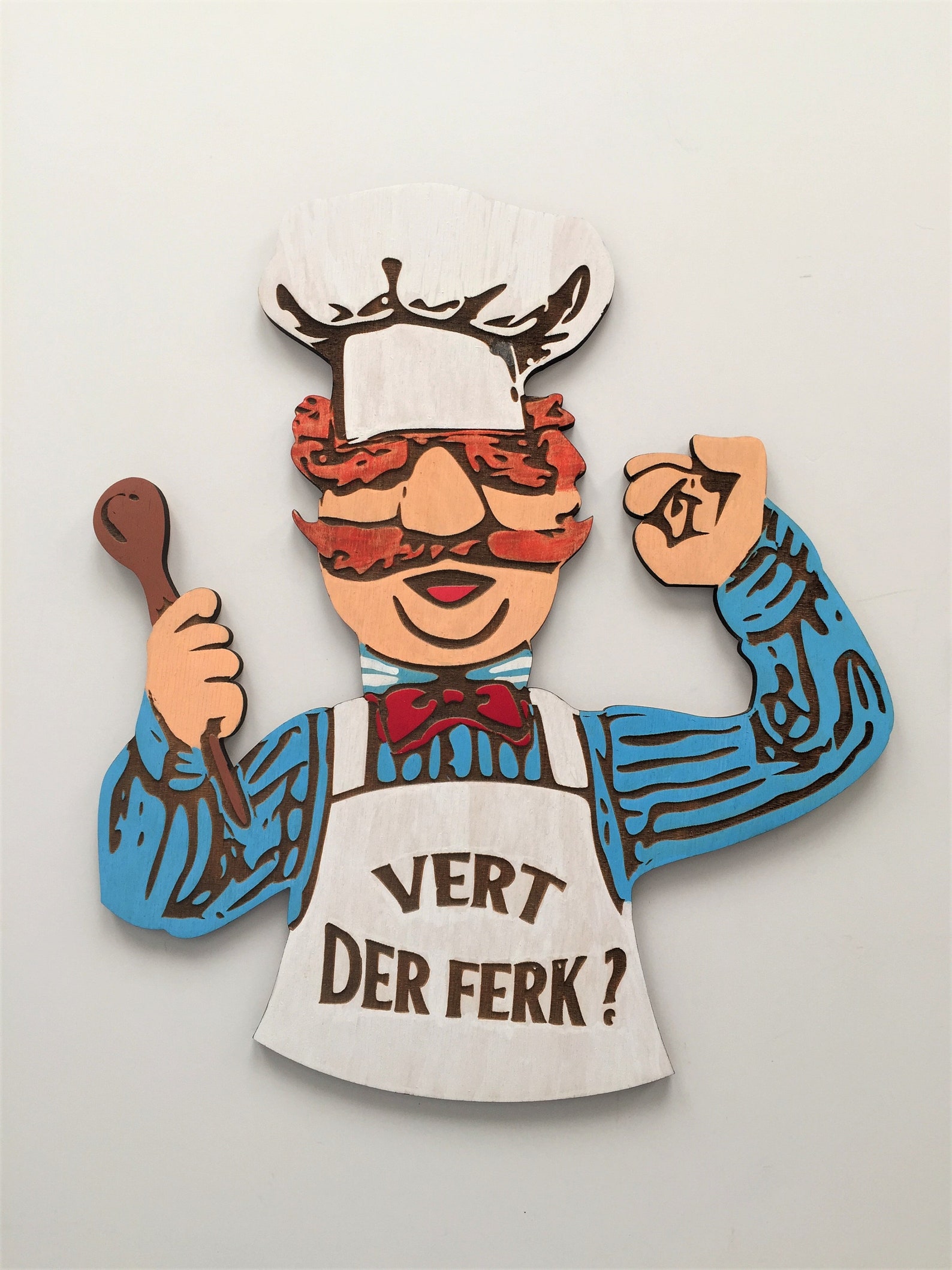 Vert Der Ferk Sign Magnet Wall Art Swedish Chef | Etsy