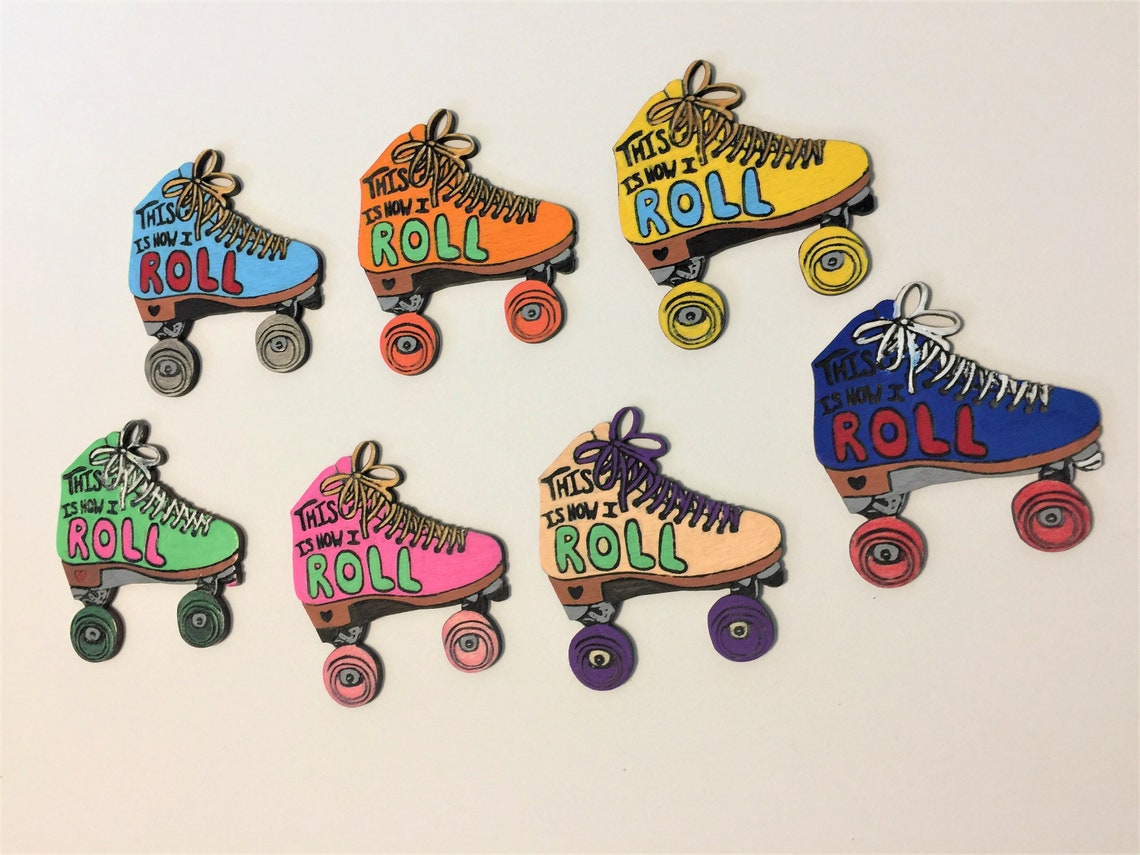 This is How I Roll SKATE Pin or MAGNET QUAD Roller Skate - Etsy
