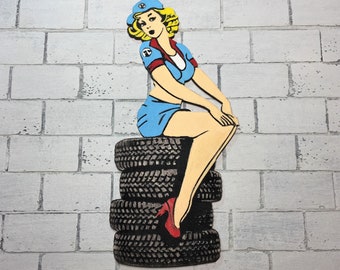 Pin up Girl Garage Signs - Etsy