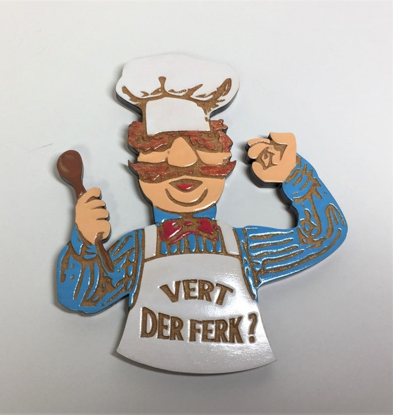Vert Der Ferk Sign Magnet Wall Art Swedish Chef - Etsy