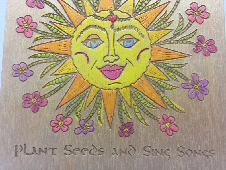 Plant Seeds and Sing Songs Magnet Small Art Sunshine Smile - Etsy