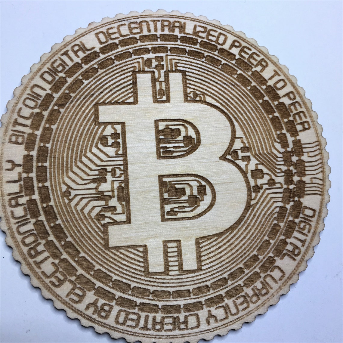 Bitcoin Coaster Laser Engraved Personalized for Free | Etsy