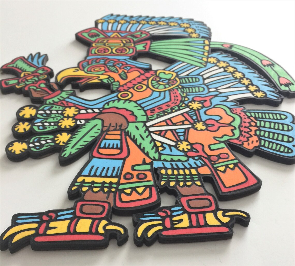Aztec Eagle Feathered Bird Wall Art | Etsy