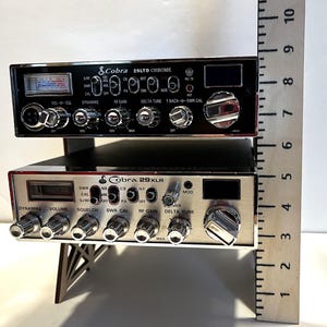 CB Ham Dual Mobile Desktop Radio Stand Set, Tower Style Holds 2 Radios ...