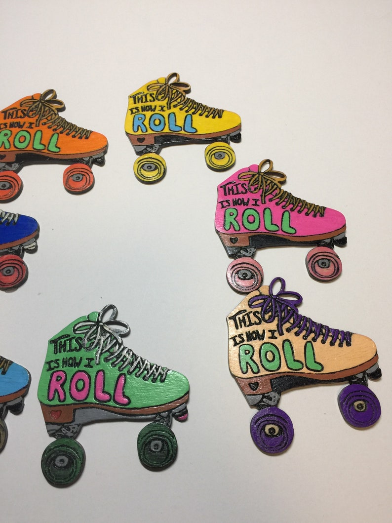 This is How I Roll SKATE Pin or MAGNET QUAD Roller Skate - Etsy