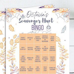 Halloween Scavenger Hunt Bingo - Printable Halloween Activity - Instant ...