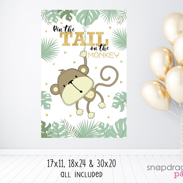 Pin the Tail Monkey - Etsy