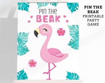 Flamingo Name Game Printable Flamingo Sign Summer (Download Now) - Etsy