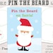 Pin the Beard on Santa Printable Party Game 3 Sizes Included Christmas ...