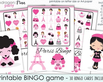Spa Party Bingo Printable Party Game Spa Birthday Party Game Pamper ...