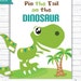 Pin the Tail on the Dinosaur Printable Birthday Party Game - Etsy UK
