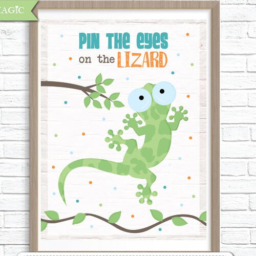 Reptiles Favors Reptiles Gift Tag Reptile Party Printables | Etsy