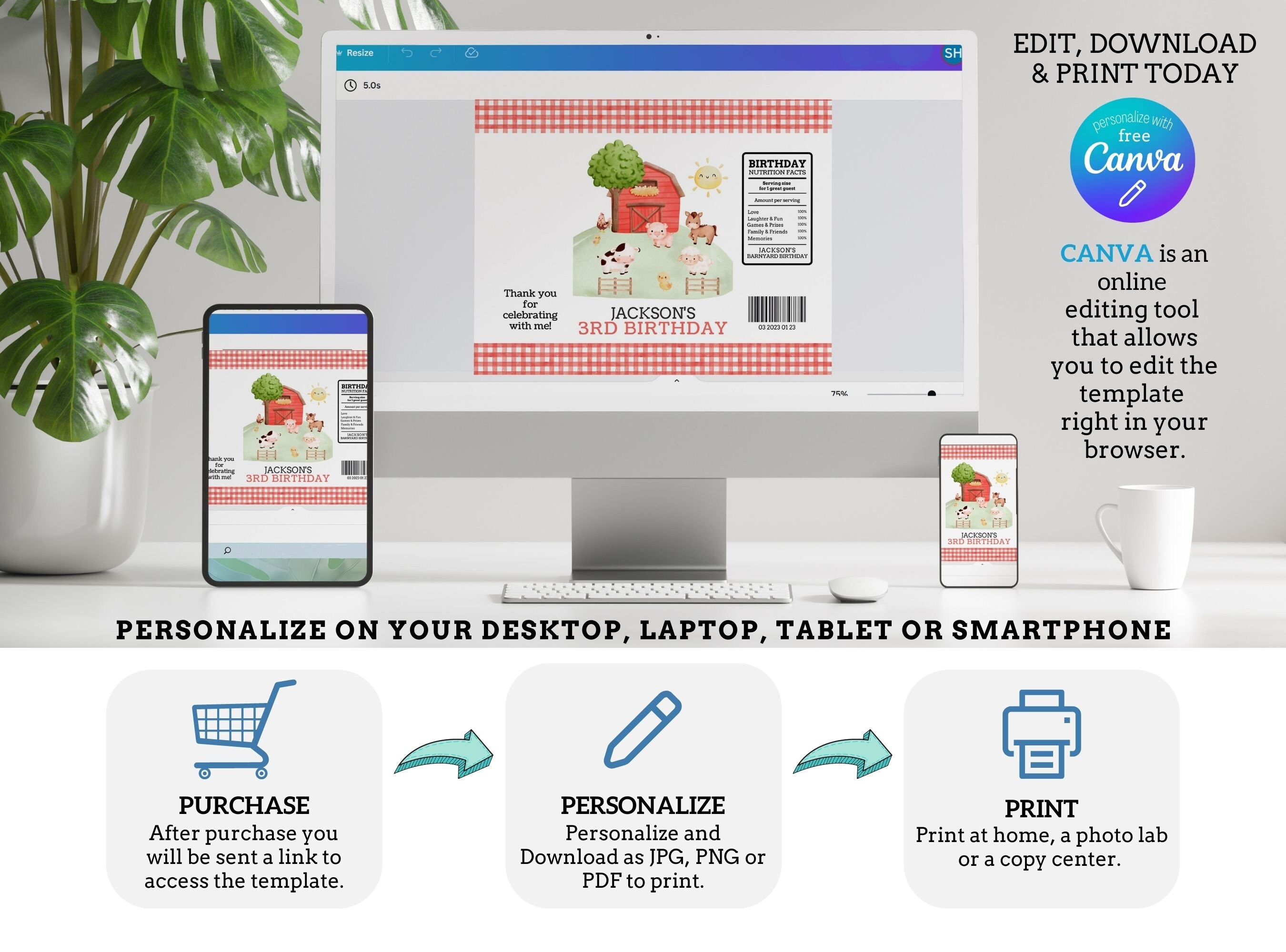 Editable Farm Animal Chip Bag Template - Barnyard Animals Chip Bag ...