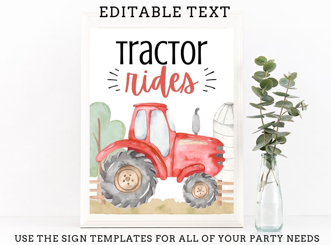 Editable Red Tractor Food Labels & Signs - Tractor Food Signs - Tractor ...