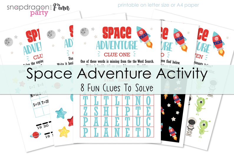 Space Party Game Package 4 Activities for Your Space Party - Etsy