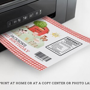 Editable Farm Animal Chip Bag Template - Barnyard Animals Chip Bag ...