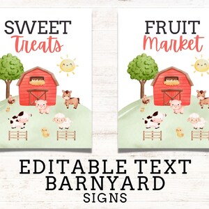 Editable Farm Animal Food Labels & Signs - Farm Party Tent Cards - Farm ...