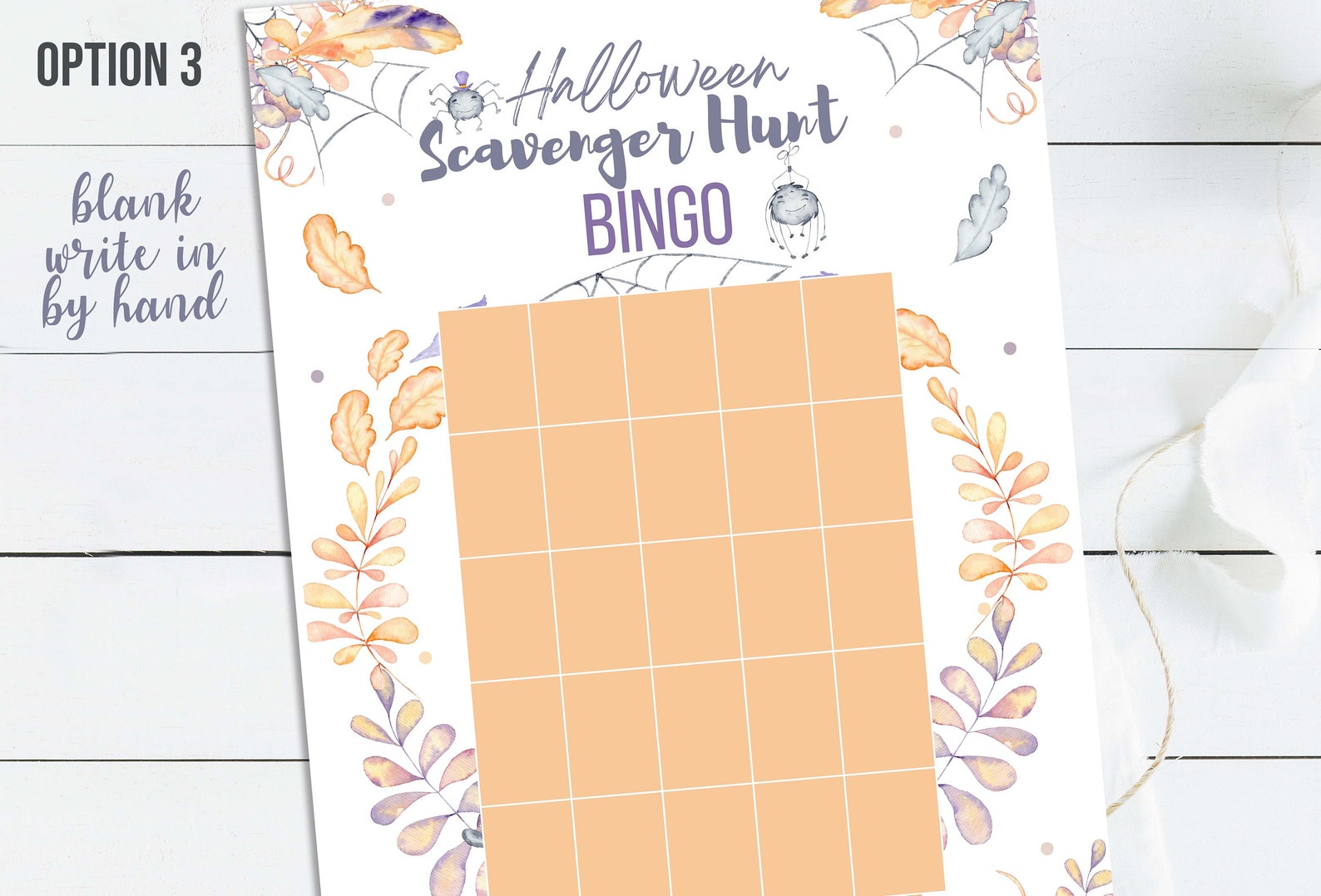 Halloween Scavenger Hunt Bingo - Printable Halloween Activity - Instant ...
