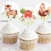 Farm Birthday Cupcake Toppers, Barnyard Favor Tags, Farm Birthday Party ...