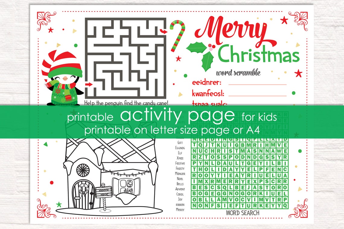 Printable Christmas Party Game Package 4 Activities | Etsy