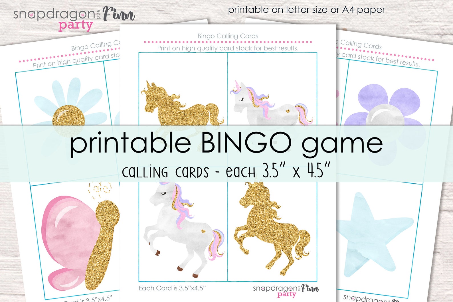 Unicorn Bingo Printable Party Game 30 Bingo Cards Unicorn - Etsy