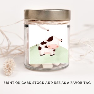 Farm Birthday Cupcake Toppers, Barnyard Favor Tags, Farm Birthday Party ...