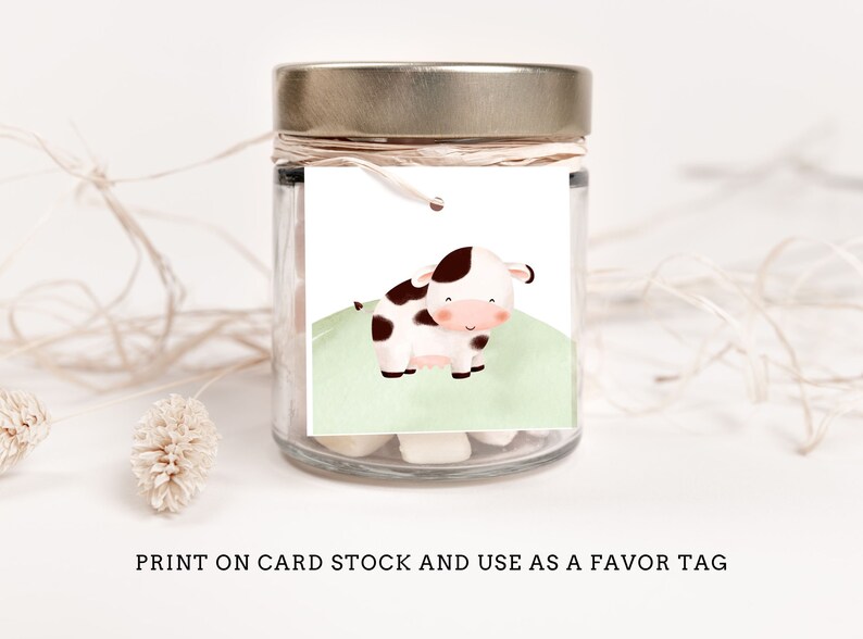 Farm Birthday Cupcake Toppers, Barnyard Favor Tags, Farm Birthday Party ...