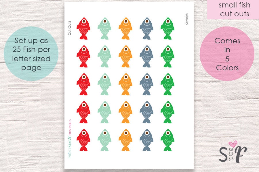 Fish Cut Outs 2 Sizes Fish Bunting Fishing Birthday - Etsy