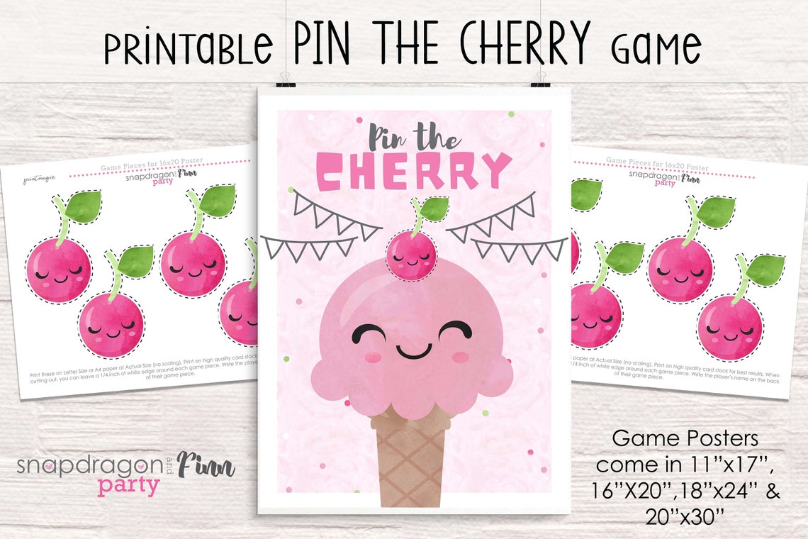 Ice Cream Shop Party Printable Party Game 4 Sizes Ice - Etsy