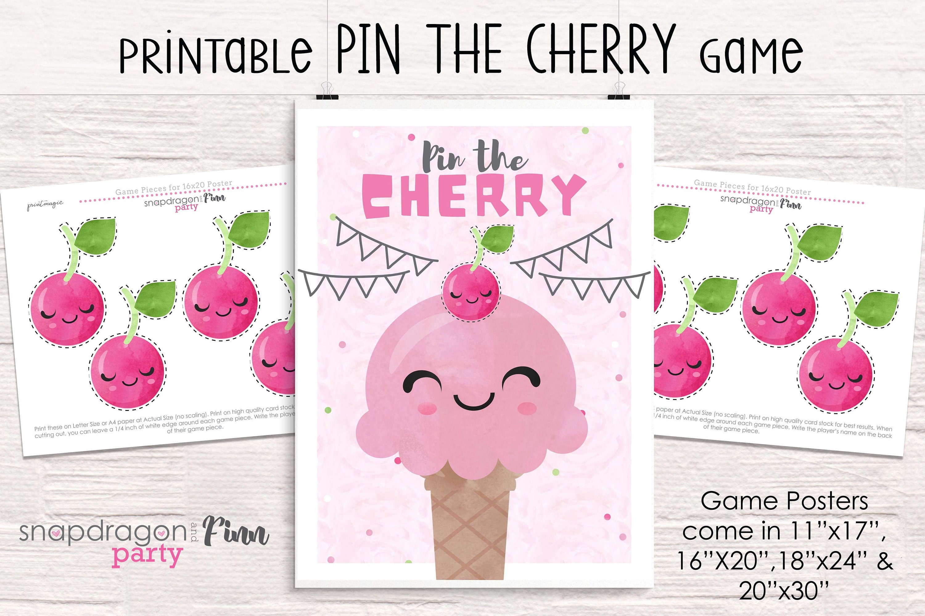 Ice Cream Shop Party Printable Party Game 4 Sizes Ice - Etsy