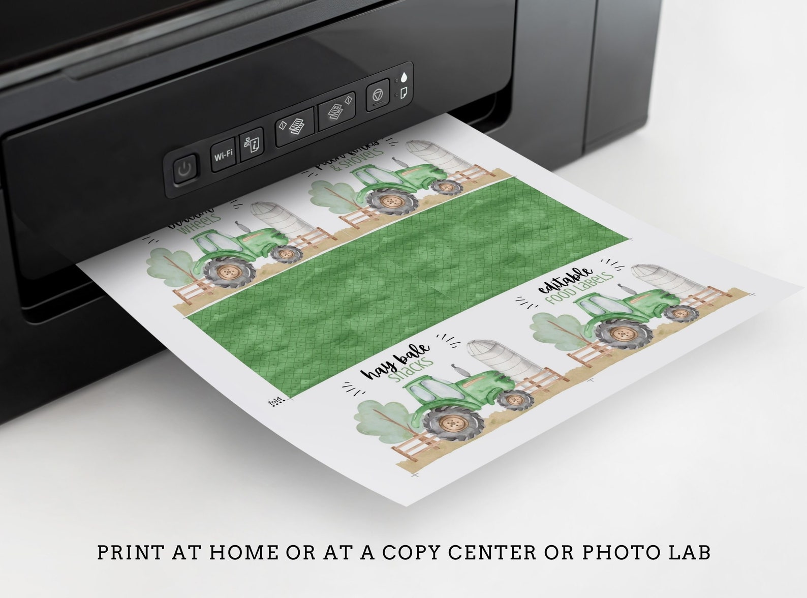 Editable Green Tractor Food Labels & Signs - Tractor Food Signs ...