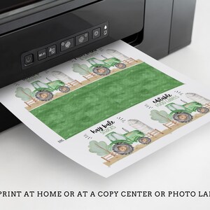 Editable Green Tractor Food Labels & Signs - Tractor Food Signs ...