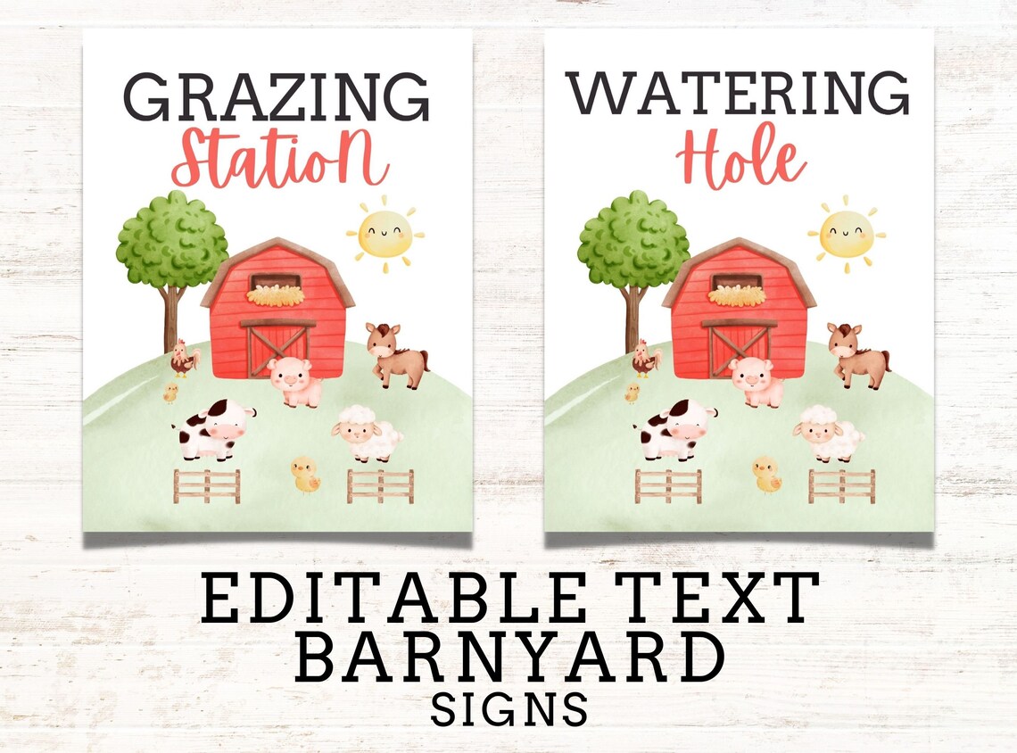 Editable Farm Animal Food Labels & Signs - Farm Party Tent Cards - Farm ...
