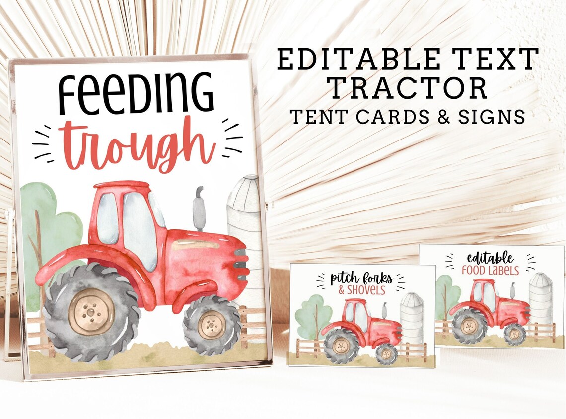 Editable Red Tractor Food Labels & Signs - Tractor Food Signs - Tractor ...