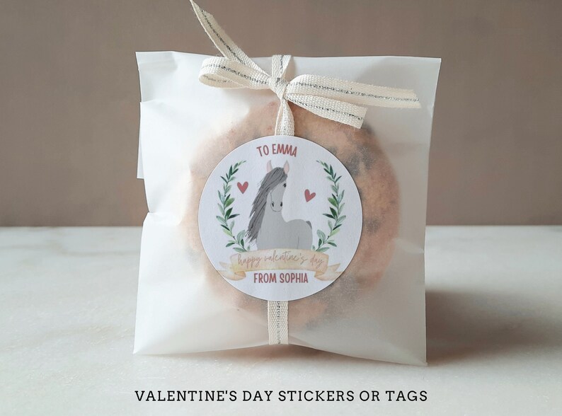 Editable Horse Valentine Cards or Favor Tags, Horse Valentine Tags ...