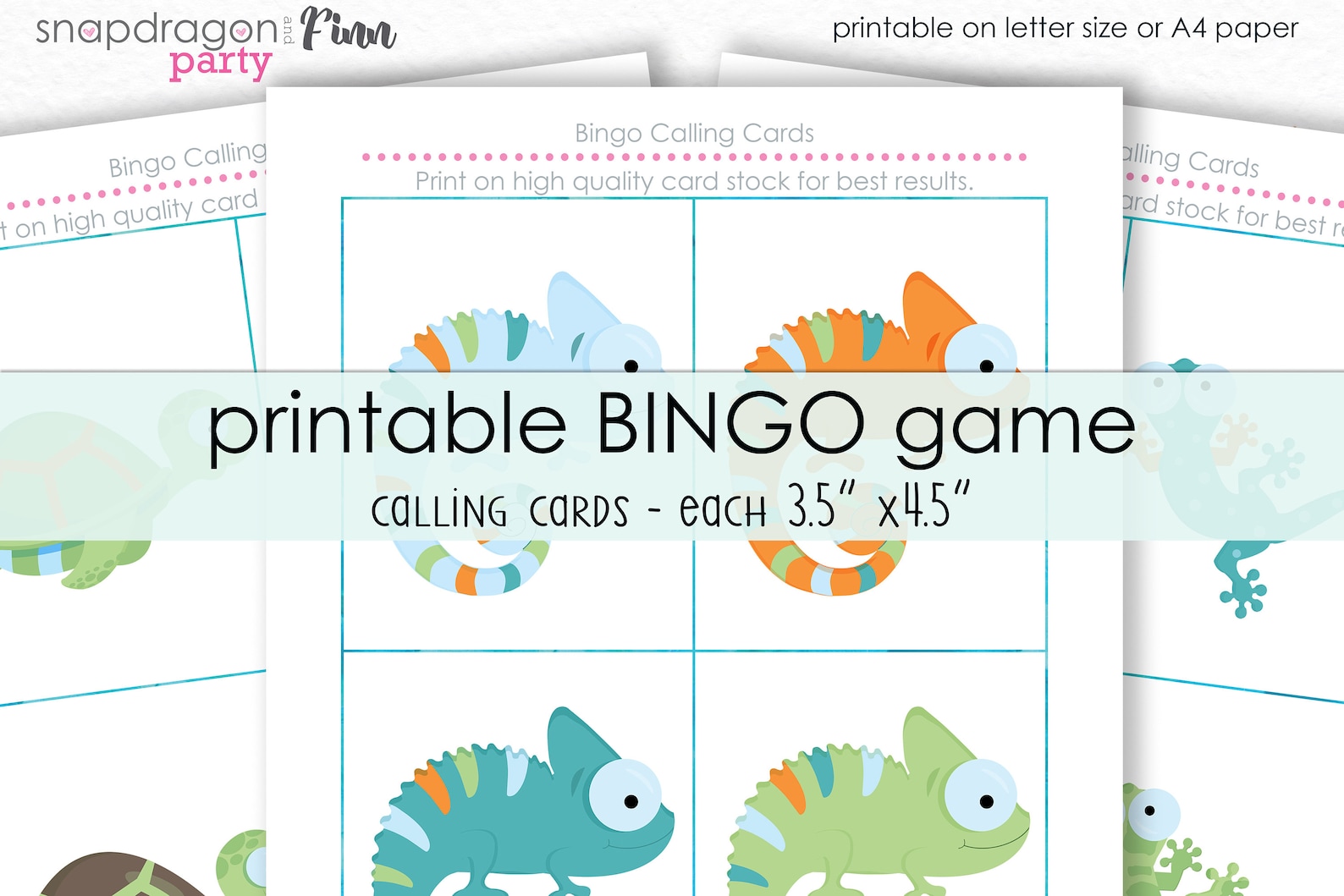 Reptile Party Bingo Printable Party Game Reptile Birthday - Etsy UK