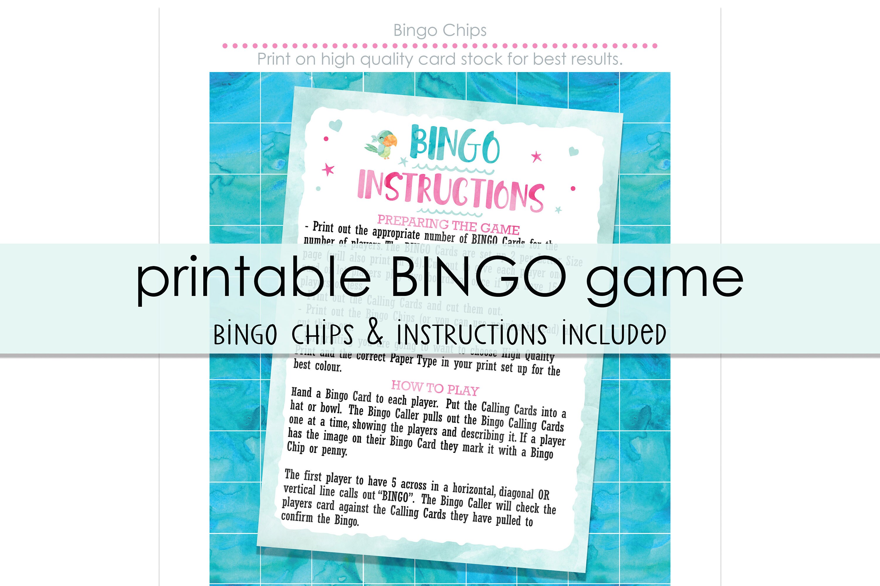 Pirate & Princess Bingo Printable Party Game - 30 Bingo Cards ...