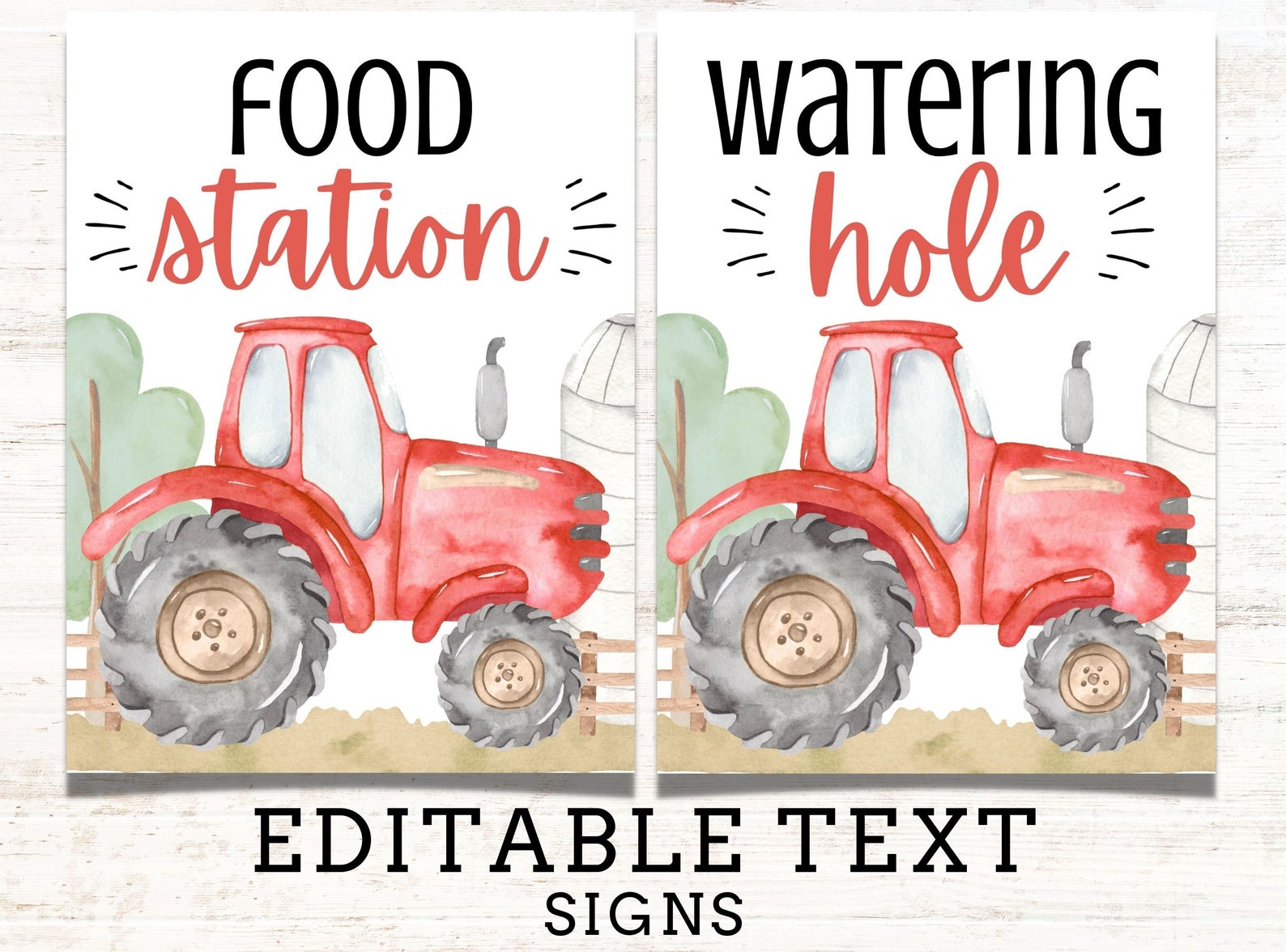Editable Red Tractor Food Labels & Signs - Tractor Food Signs - Tractor ...