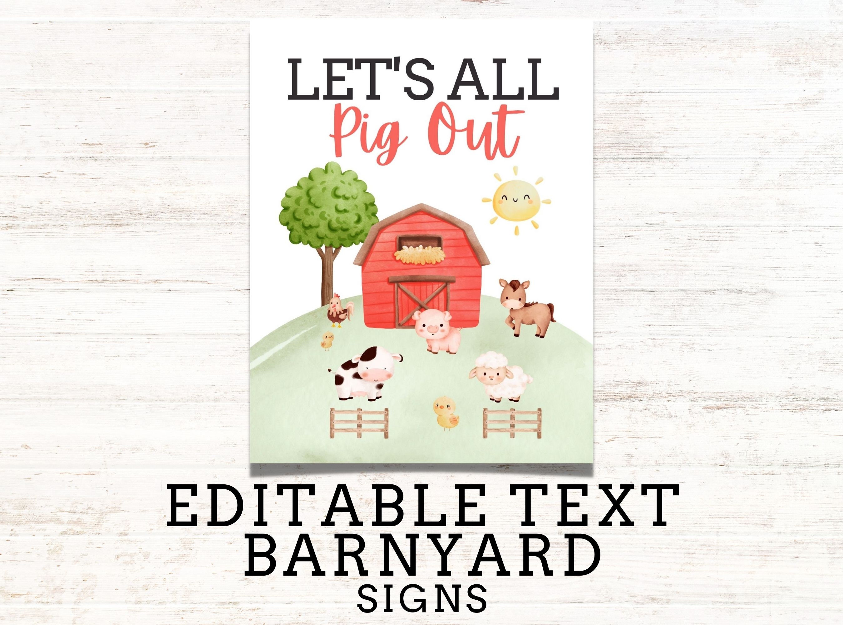 Editable Farm Animal Food Labels & Signs - Farm Party Tent Cards - Farm ...